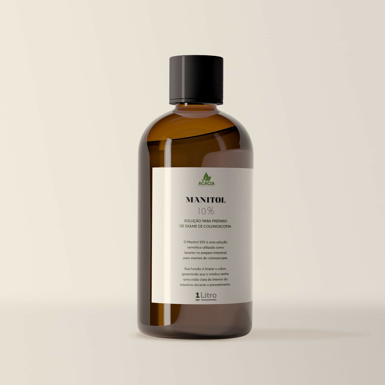 Manitol 10% 1000ml - Solução para Preparo de Exame de Colonoscopia