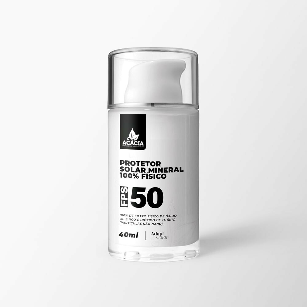 Protetor Solar Mineral FPS 50 100% físico 40ml